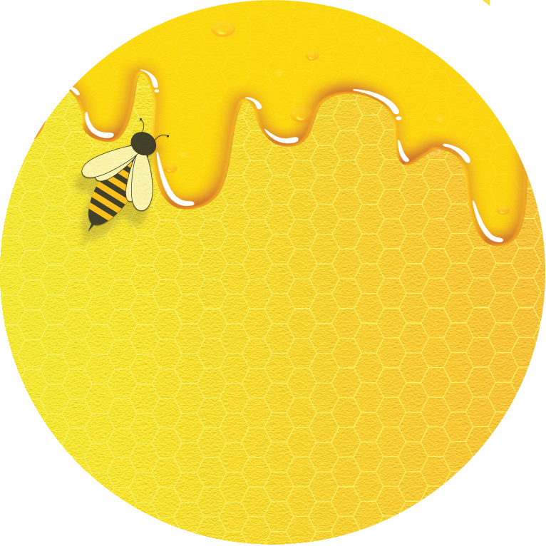 Kansietiketti hunaja, 12 kpl/arkki - Hunajayhtymä Oy